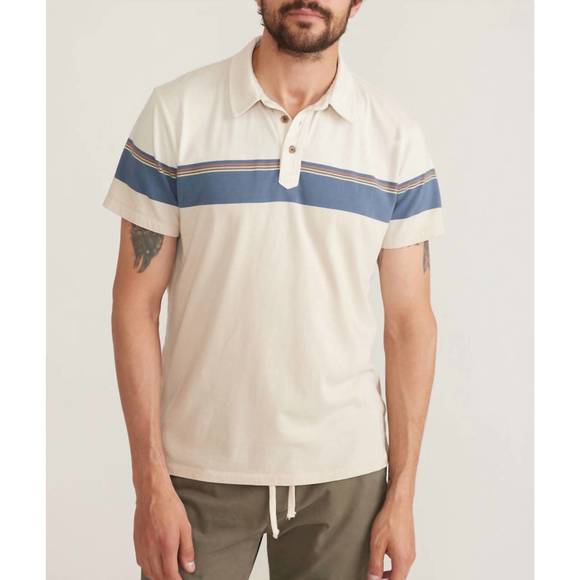 Marine Layer | Shirts | New Marine Layer Ss Engineered Stripe Polo In ...